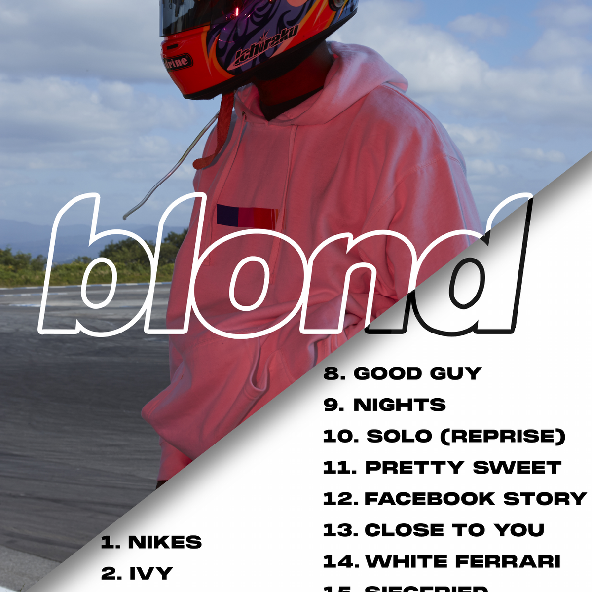 Frank Ocean 'Blonde Tracklist' Poster – PRNTD