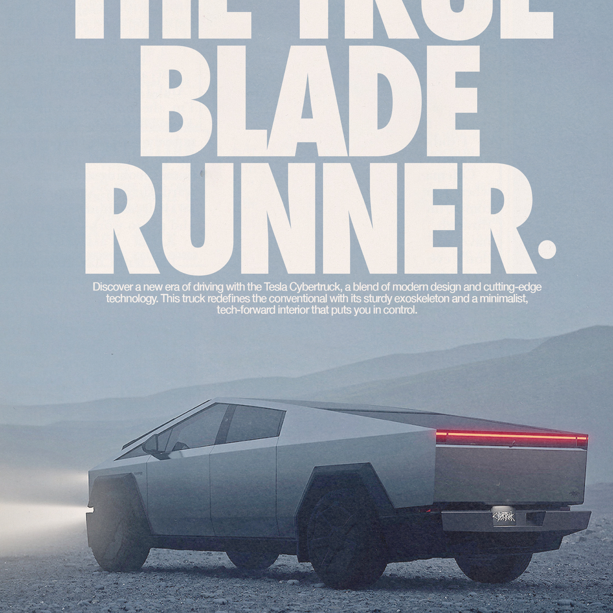 Tesla Cybertruck 'True Blade Runner' Poster – PRNTD